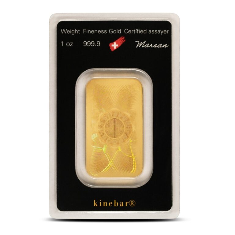 1 Oz Argor Heraeus Kinebar Gold Bar (New W/ Assay) - ROYAL BULLION GROUP