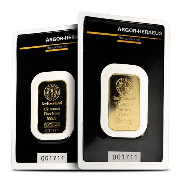 Buy 1/2 Oz Argor Heraeus Gold Bar (New In Assay) - ROYAL BULLION GROUP