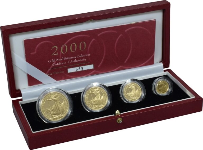 2000 Proof Gold Britannia 4 Coin Set Boxed - ROYAL BULLION GROUP