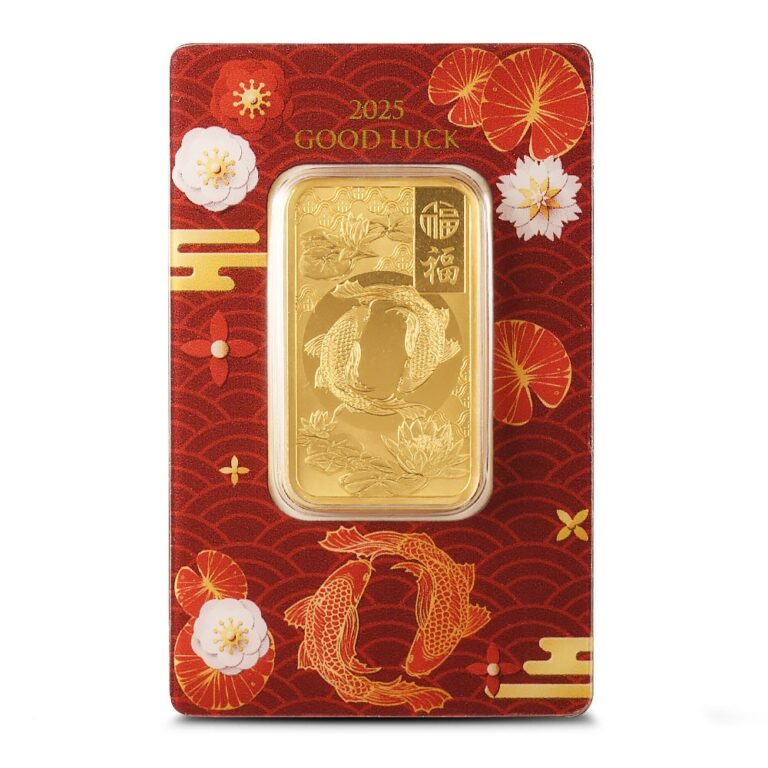 2025 1 Oz PAMP Suisse Good Luck Koi Fish Gold Bar (New W/ Assay ...