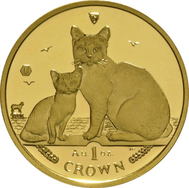 1 Oz Isle Of Man Crown Gold Coin Manx Cats - ROYAL BULLION GROUP