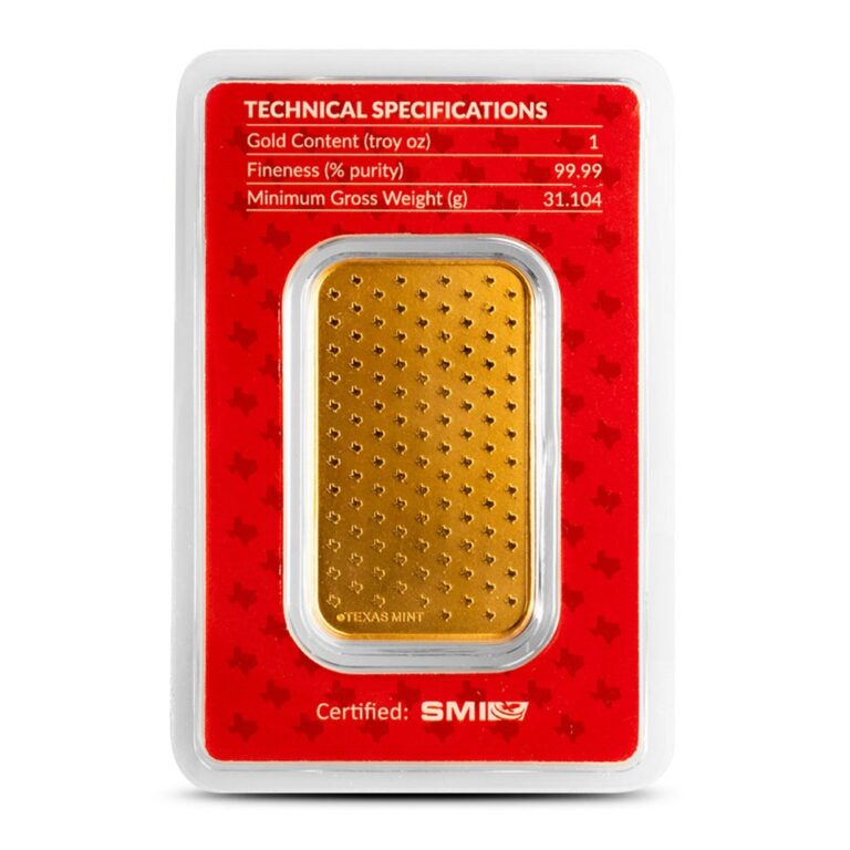 1 Oz Texas Mint Gold Bar For Sale (New) - ROYAL BULLION GROUP