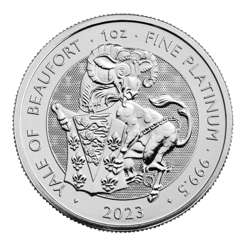 2023 1 Oz British Platinum Tudor Beasts Yale Of Beaufort Coin (BU ...