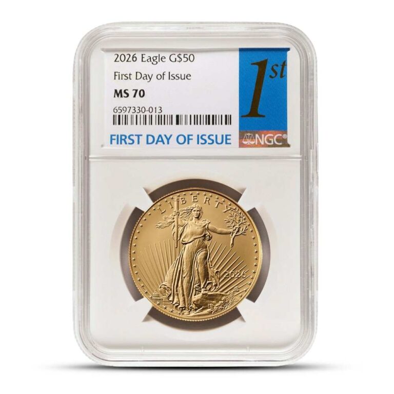 Buy 2026 1 Oz American Gold Eagle Coin NGC MS70 FDOI - ROYAL BULLION GROUP