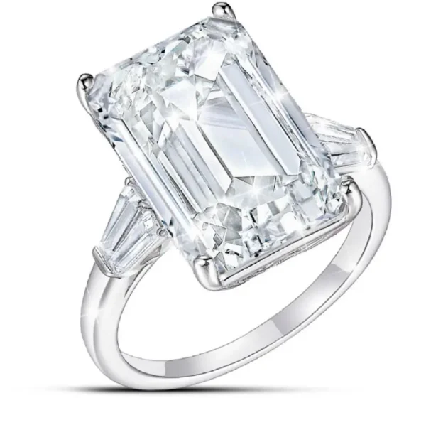 9 Carat Emerald Cut Diamond VS1 Clarity E Colour Triple Ex GIA ...